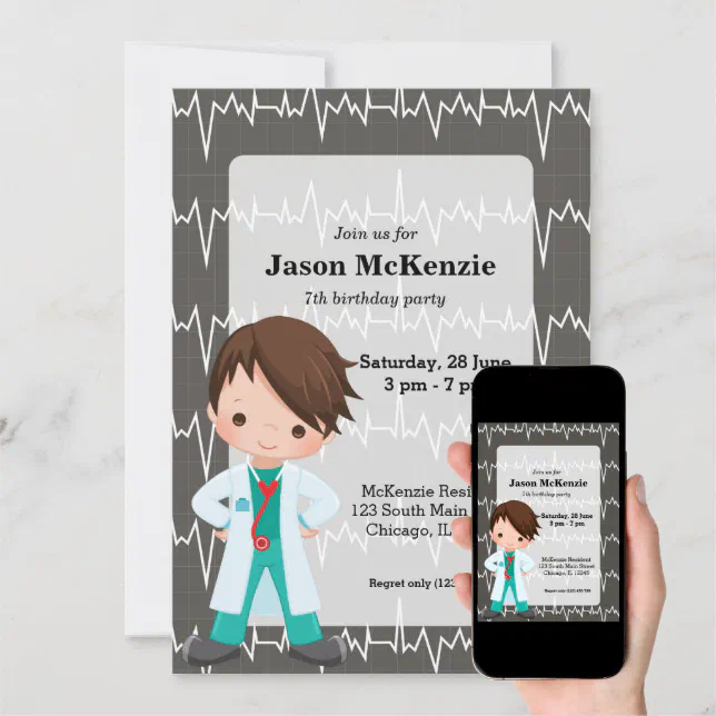 Kids Doctor Invitation | Zazzle