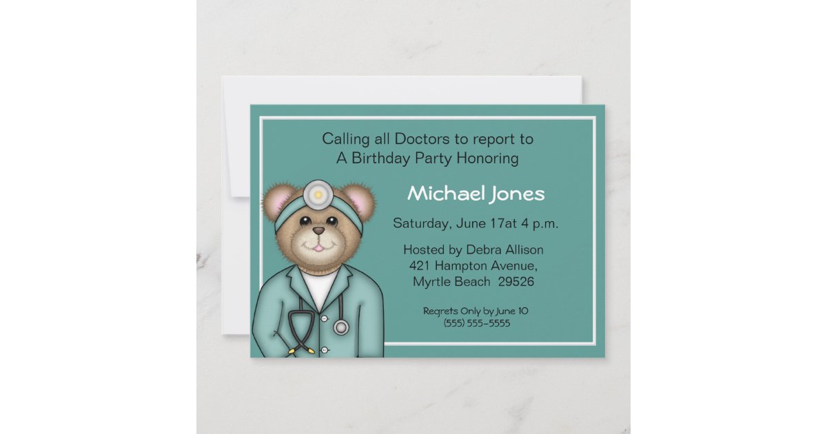 Kids Doctor Invitations | Zazzle