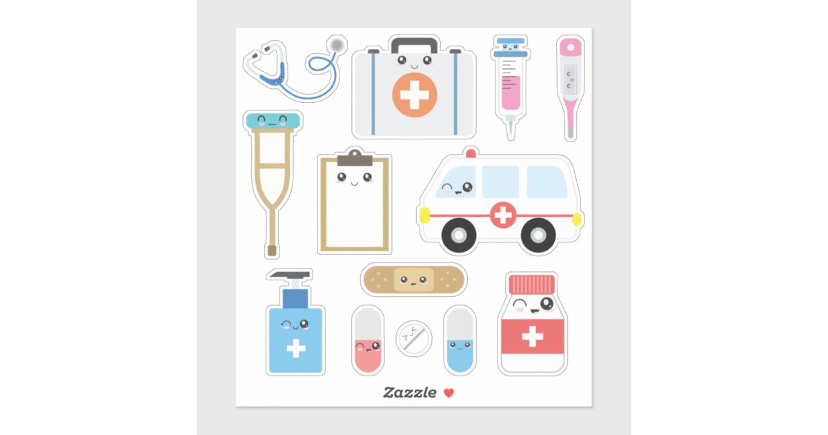 Kids Doctor Kit Sticker | Zazzle