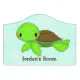 Kid's Door Sign Cute Turtle | Zazzle