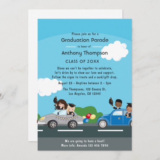 Kids Drive By Graduation Party Invitation | Zazzle.com