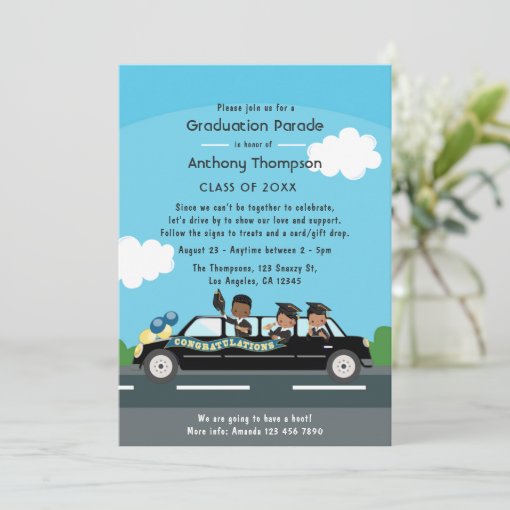 Kids Drive By Graduation Party Photo Invitation | Zazzle