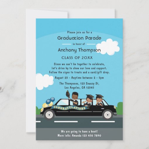 Kids Drive By Graduation Party Photo Invitation | Zazzle