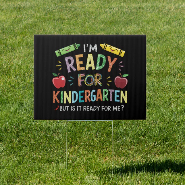 Kids First Day Of Kindergarten Fun Back To Schoo Sign | Zazzle