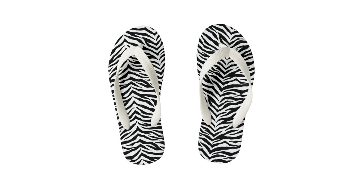 Kids Flip Flops-Zebra Print Flip Flops | Zazzle