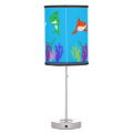 Kids Fun Baby Shark Colorful Personalized Table Lamp | Zazzle