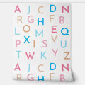 Kids Fun Pastel Colored Alphabet Letters Wallpaper | Zazzle