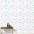 Kids Fun Pastel Colored Alphabet Letters Wallpaper | Zazzle