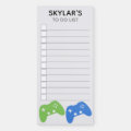 Kids Gamer Video Game To Do List Chore Checklist Magnetic Notepad | Zazzle