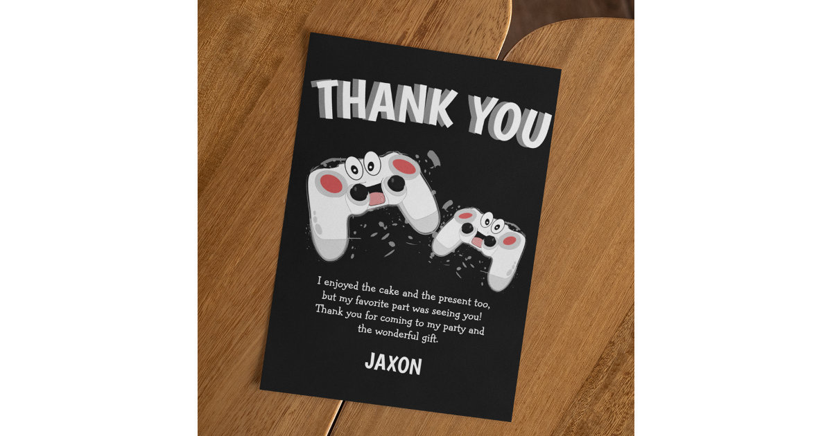 Kids Gaming Thank You Card | Zazzle