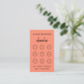 Kids Good Behavior | Coral Pink Reward Punch Card | Zazzle