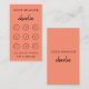 Kids Good Behavior | Coral Pink Reward Punch Card | Zazzle