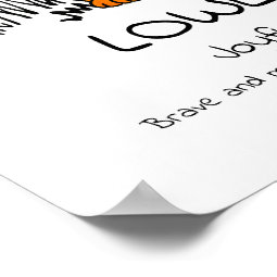 Kids graphic lion name meaning Lowen poster | Zazzle