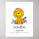 Kids graphic lion name meaning Lowen poster | Zazzle