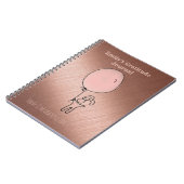 Kids Gratitude Journal Personalized Rose Gold Pink | Zazzle