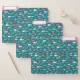 Kids Green & Pink Fish pattern File Folder | Zazzle