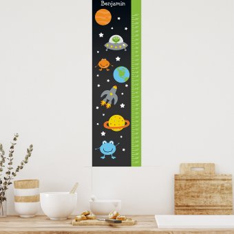 Kids Growth Chart - Outer Space | Zazzle