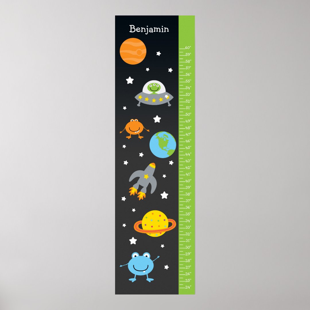 Kids Growth Chart - Outer Space | Zazzle