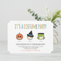 Kids Halloween Costume Party Invitation | Zazzle