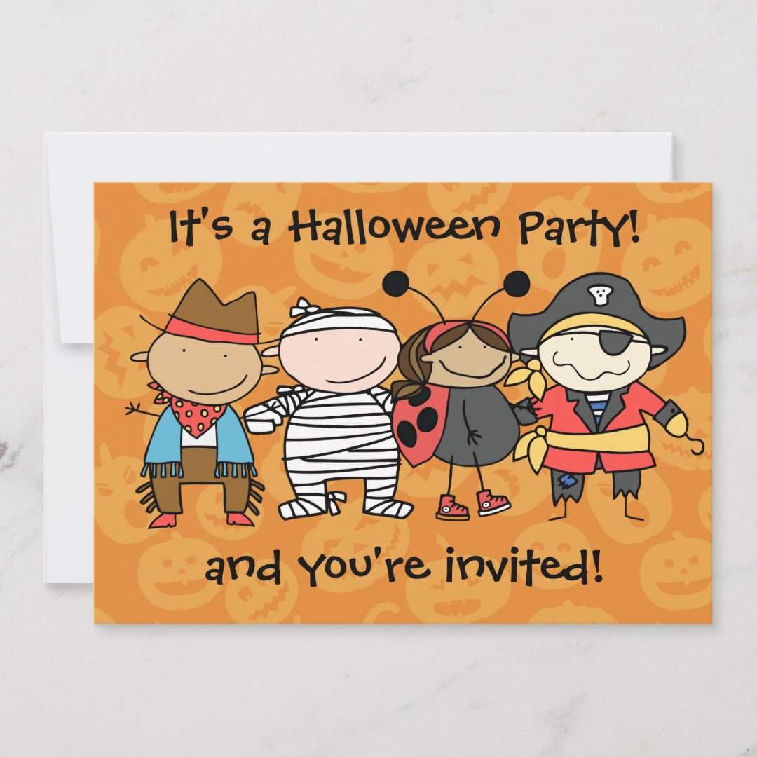 Kids Halloween Costume Party Invitation | Zazzle