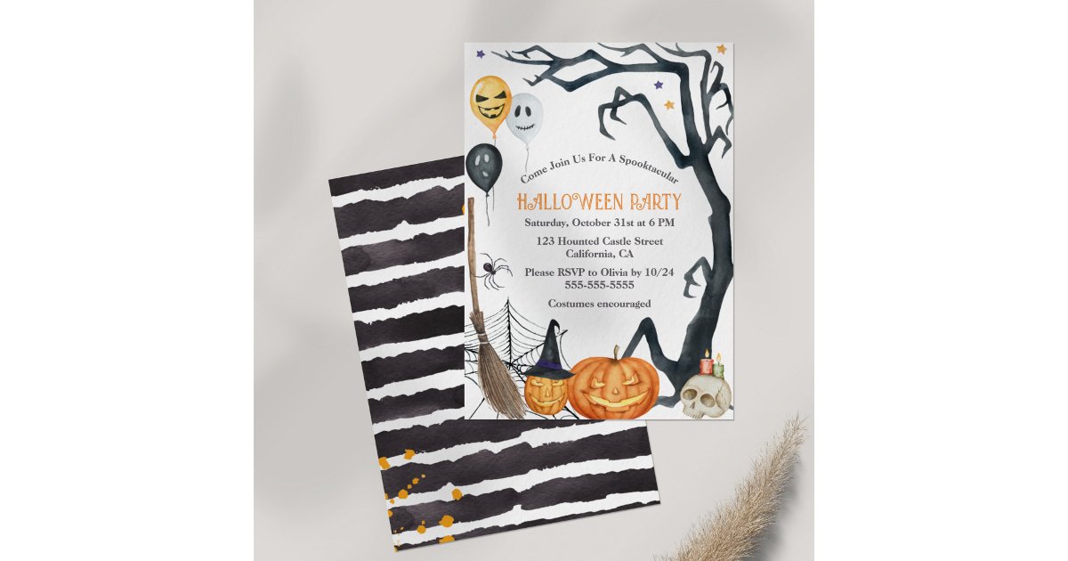 Kids Halloween Party Invitation | Zazzle