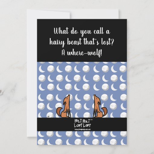 Kids Halloween Werewolf Full Moon Birthday Invitation | Zazzle