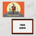 Kids Happy Halloween Haunted House Note Card | Zazzle