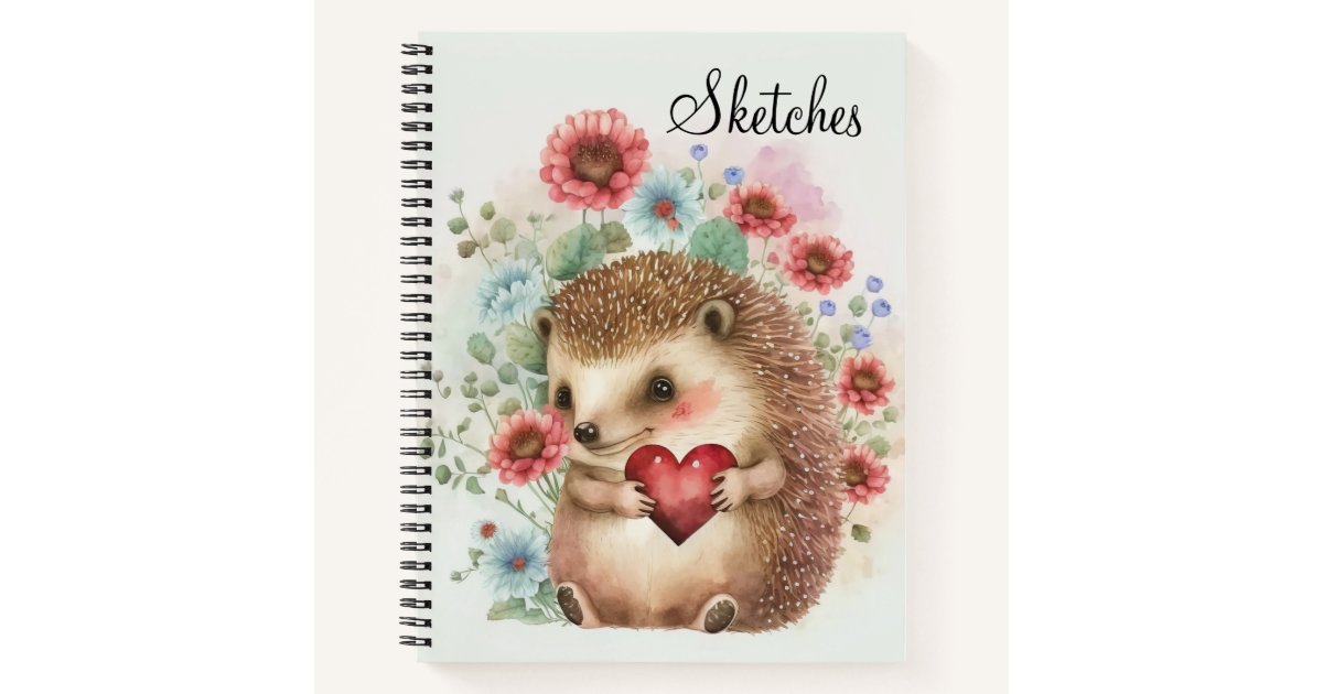 Kids Hedgehog Sketch Notebook | Zazzle