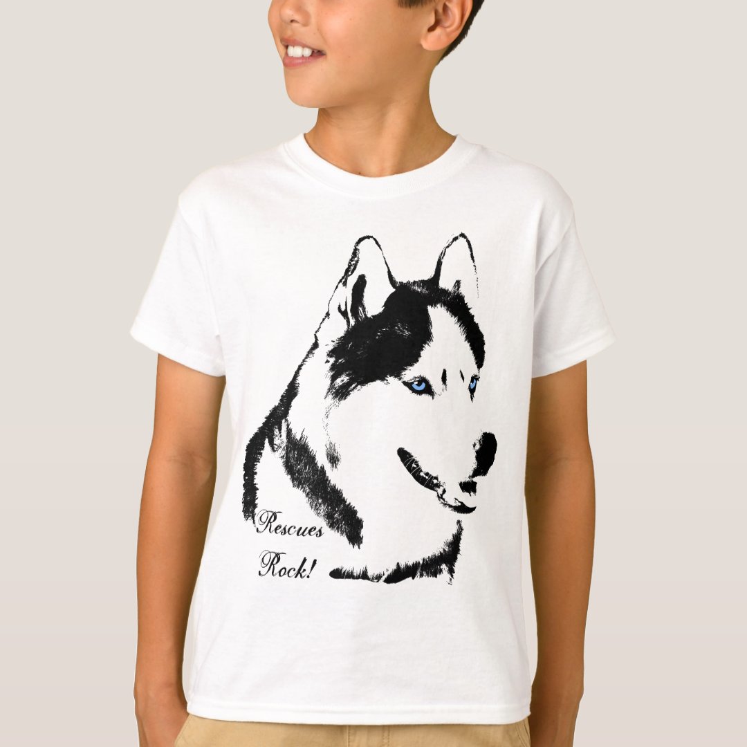 Kid's Husky Shirt Rescue Dog Kid's Husky T-shirts | Zazzle