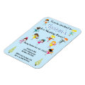 Kids Ice Skating Birthday Party Invitation Magnet | Zazzle