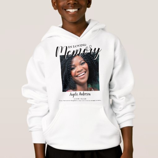 Kids In Loving Memory | 2 Photo Collage | Memorial Hoodie | Zazzle