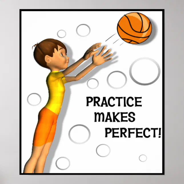 Kids Inspirational Basketball Poster | Zazzle
