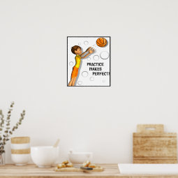 Kids Inspirational Basketball Poster | Zazzle