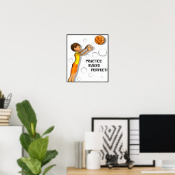 Kids Inspirational Basketball Poster | Zazzle