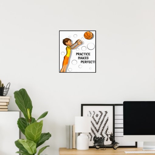 Kids Inspirational Basketball Poster | Zazzle