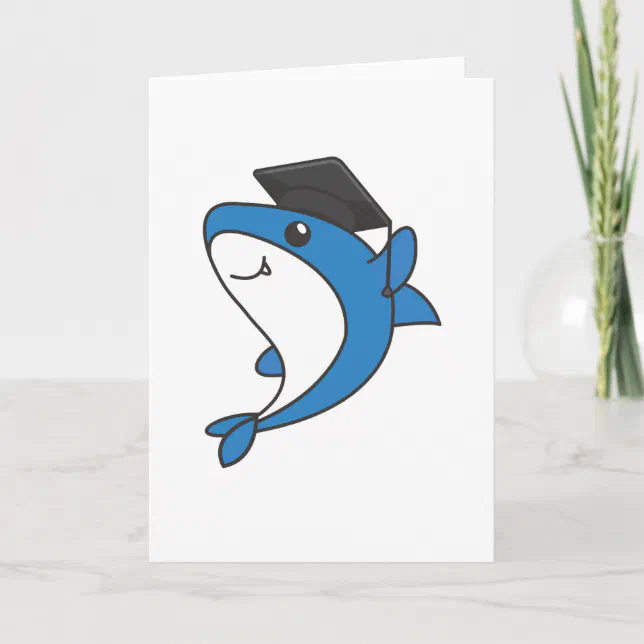 Kids Kindergarten Nailed It Shark Fish Graduation Card | Zazzle