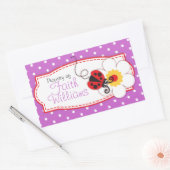 kids ladybug book plate or id name label sticker | Zazzle