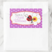 kids ladybug book plate or id name label sticker | Zazzle