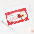 kids ladybug book plate or id name label sticker | Zazzle