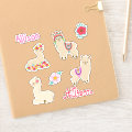 Kids Llama Personalized Fun set Sticker | Zazzle