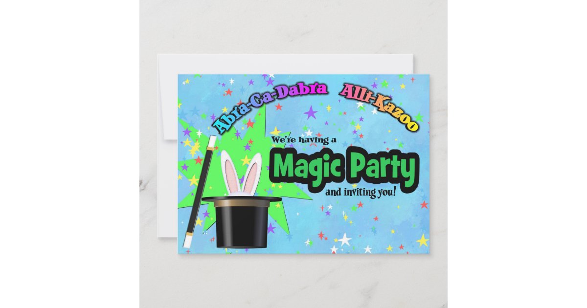 Kids Magic Party Invitation | Zazzle