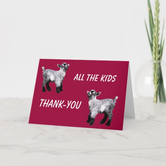 Kids Miniature Goat Thank-you Card | Zazzle.com