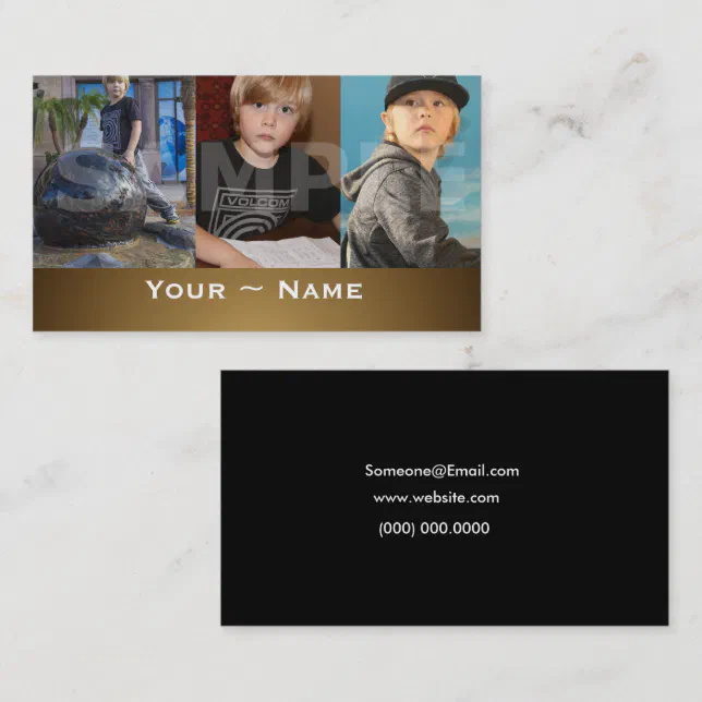 Kids Models and Actors Headshot Business Card | Zazzle