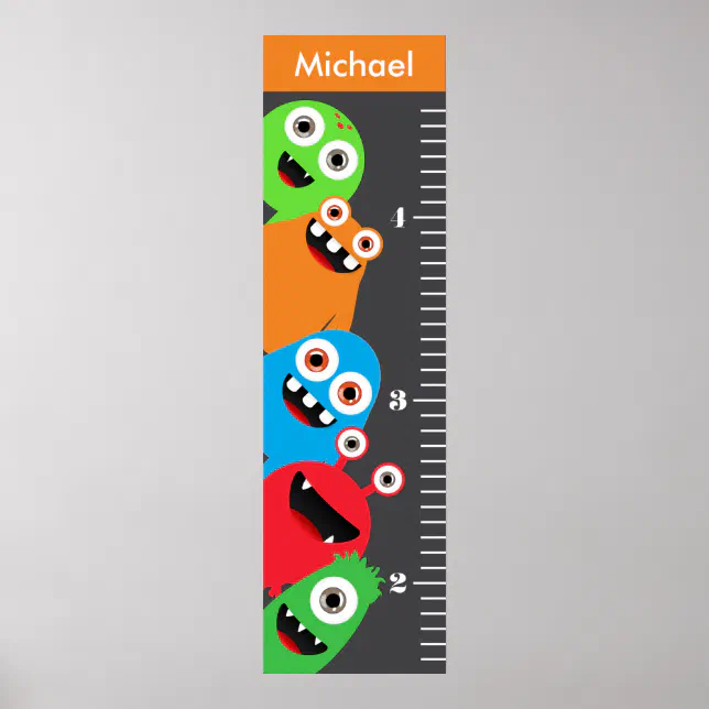 Kids Monster Growth Chart | Zazzle