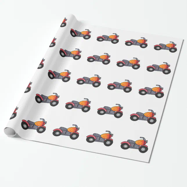 KIDS MOTORCYCLE WRAPPING PAPER | Zazzle