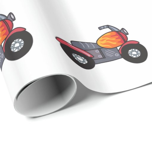 KIDS MOTORCYCLE WRAPPING PAPER | Zazzle