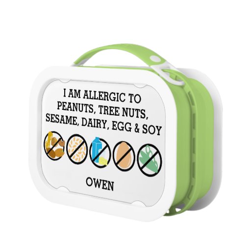 Kids Multiple Allergy Sesame Soy Nut Dairy Egg Lunch Box | Zazzle