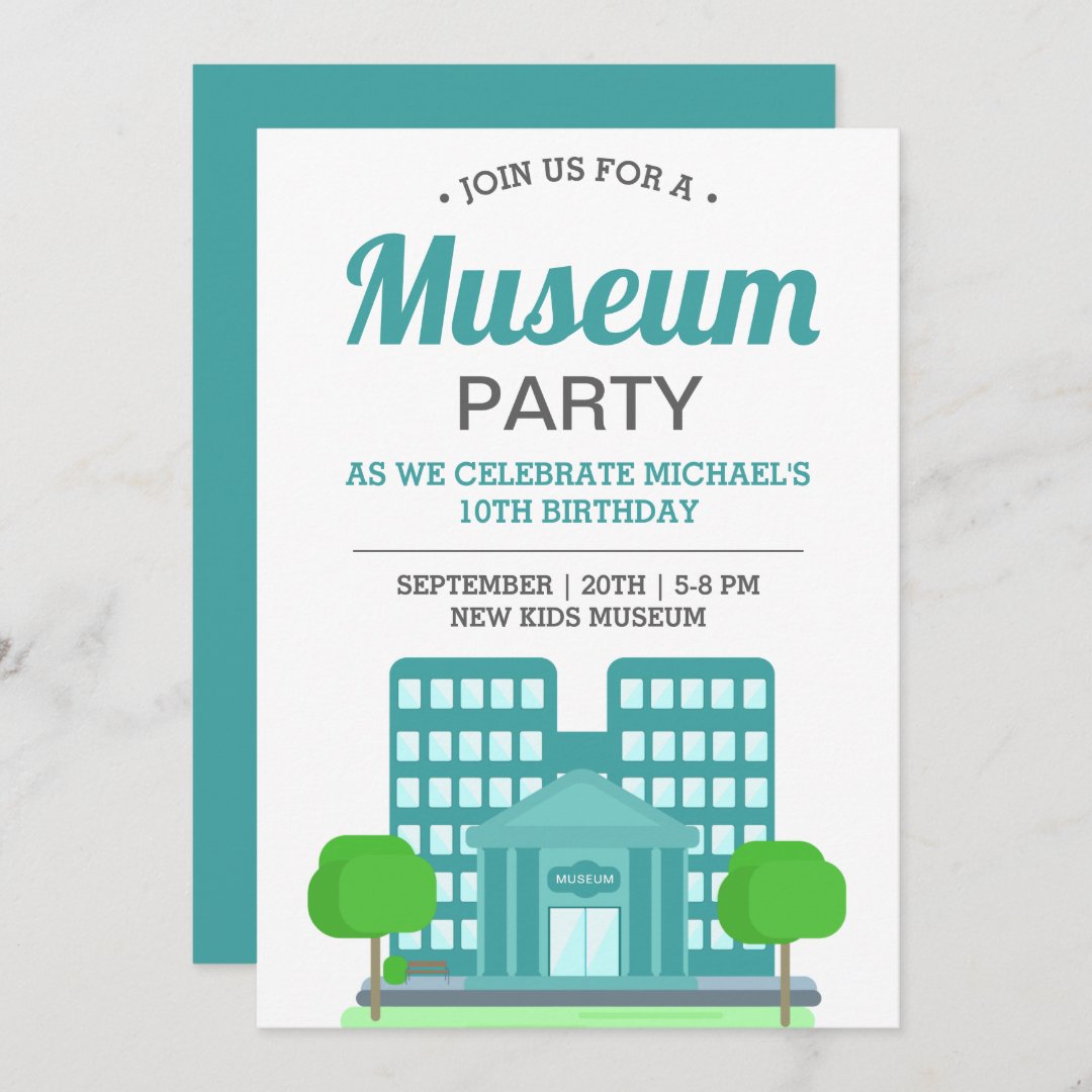 Kids Museum Birthday Party Invitation | Zazzle