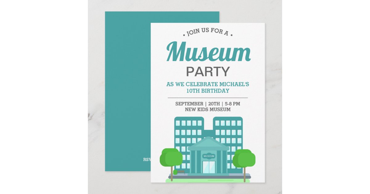 Kids Museum Birthday Party Invitation | Zazzle