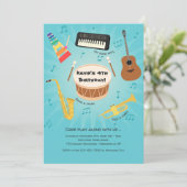 Kid's Musical Instruments Party Invitation | Zazzle